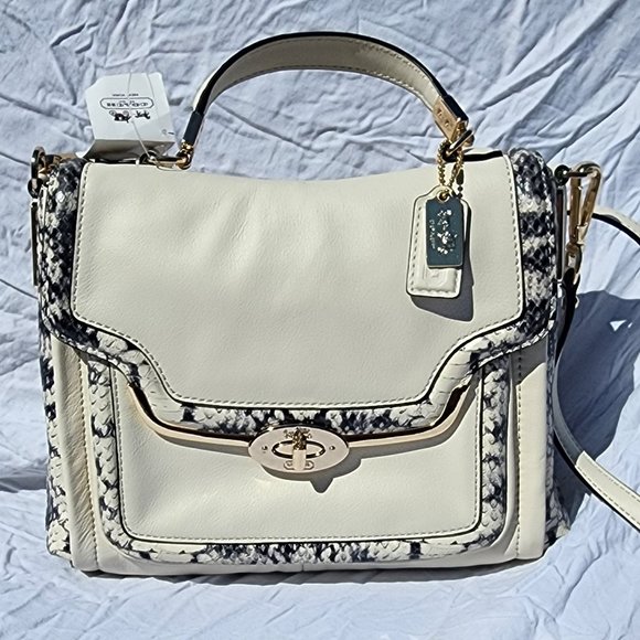 Coach | Bags | Nwt Coach Madison Twotone Python Embossed Small Sadie ...